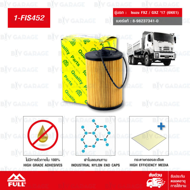 FULL กรองน้ำมันเชื้อเพลิง กรองโซล่า ใช้สำหรับ Isuzu FXZ / GXZ 345แรง ...