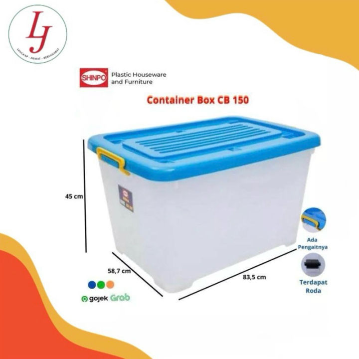 Kontainer Box Plastik Besar SIP119 Shinpo CB 150 Liter | Lazada Indonesia