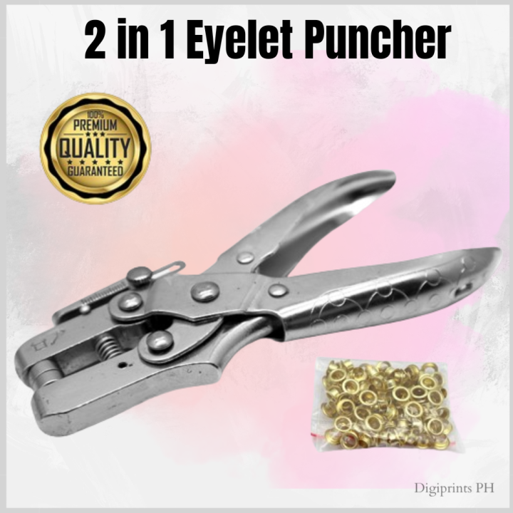 Digiprints PH - 2in1 EYELET PUNCHER 5MM WITH EYELET GROMMETS | Lazada PH
