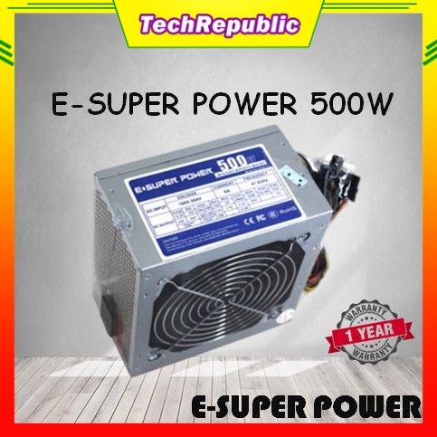 E-Super Power 500W Power Supply Unit with 12cm Fan | Lazada
