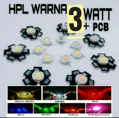 Lampu LED HPL 3W Dekorasi / LED HPL Aquascape DIY 3 Watt + Heatsink ...