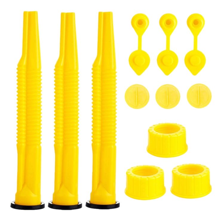 Universal Gas Can Spout Replacement, 3 Pack Flexible Pour Nozzles ...