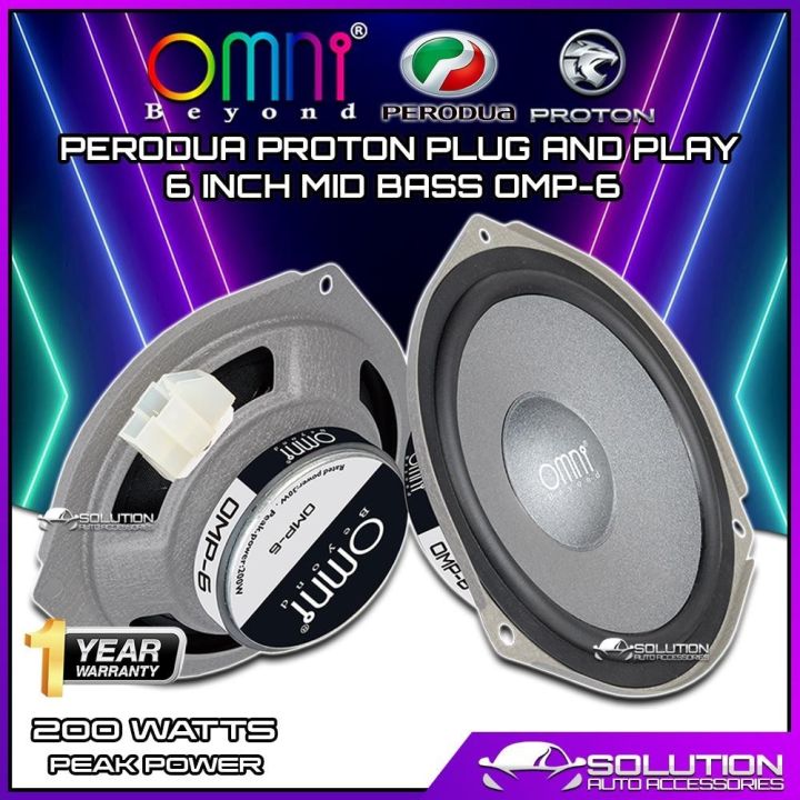 Omni Beyond PNP 6"Inch Plug & Play PNP Mid Bass Speaker (OMP-6) Perodua ...