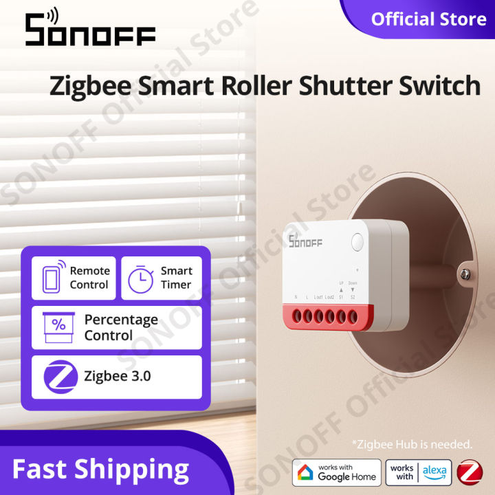 SONOFF MINI-ZBRBS Zigbee Smart Roller Shutter Switch Zigbee 3.0 Curtain ...
