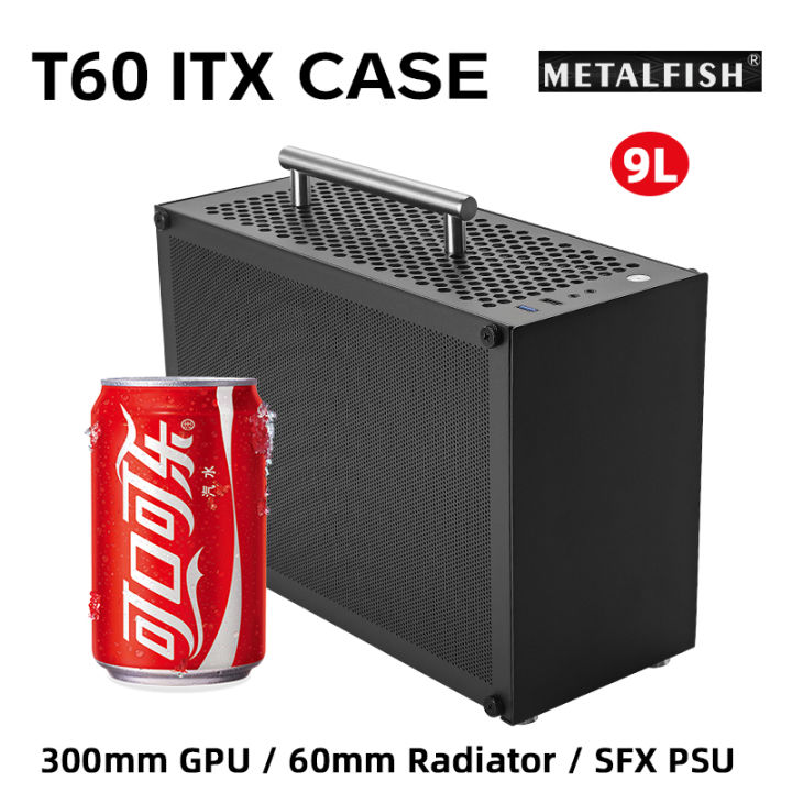 METALFISH T60 Mini ITX กรอบสีดำ9L คีย์บอร์ดเกมแชสซีขนาดกะทัดรัดรองรับ ...