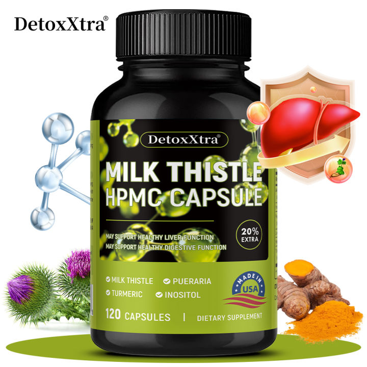 Liver capsules (milk thistle HPMC) detoxify and purify the liver ...
