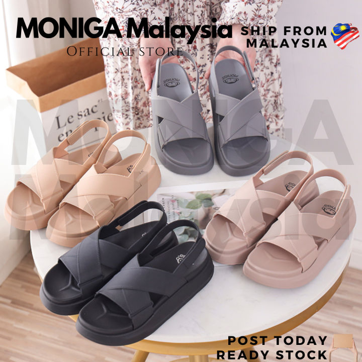 MONIGA - Muslimah Friendly Women Flat Sandals | Back Strap Sandals for ...
