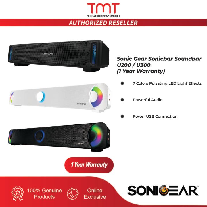 SonicGear Sonicbar Soundbar U200 / U300 (1 Year Warranty) | Lazada