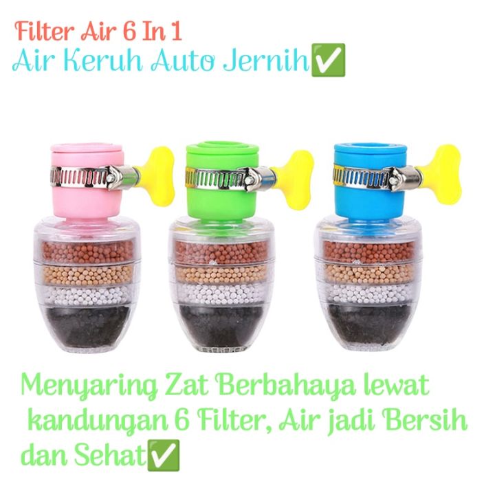 Saringan Filter Air Kran / Filter Penjernih Air Dengan 6 Lapis Filter ...