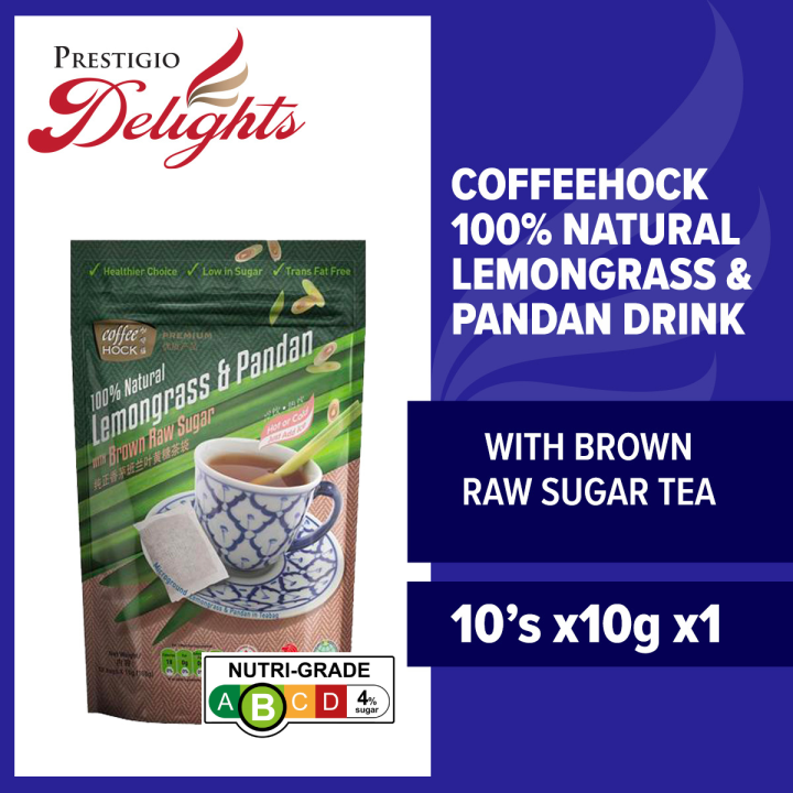 Coffeehock 2in1 All Natural Lemongrass & Pandan Teabag with Brown Raw ...