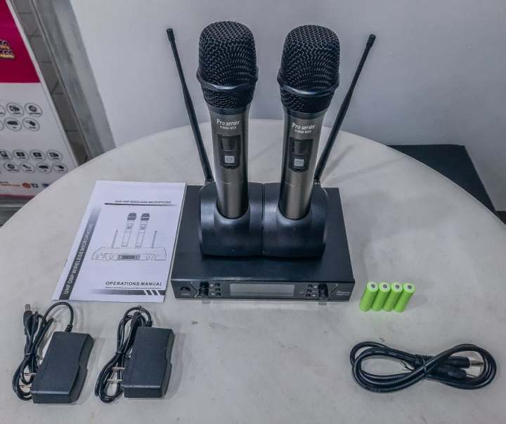 Pro Series PWM-853 Professional Wireless with Mic stand. Rechargeable ...