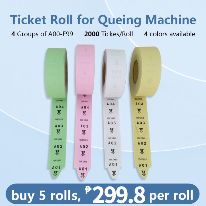 Ticket paper number Queue system Tickets Roll 3 Digit for Ticket ...