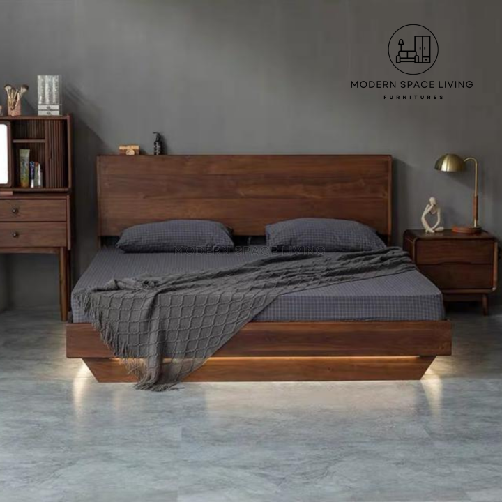 PREMIUM │KADEN Rustic Solid Wood Storage Bed Frame [ETA 4-9 WEEKS ...