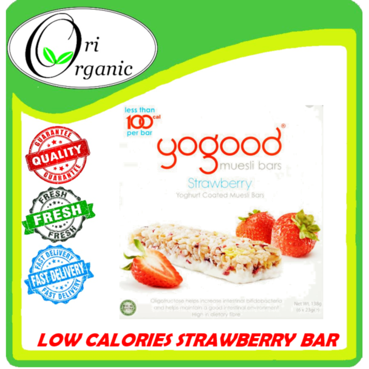 Yogood Strawberry Yoghurt Coated Energy Bar (6 Packs x 23g) Low ...