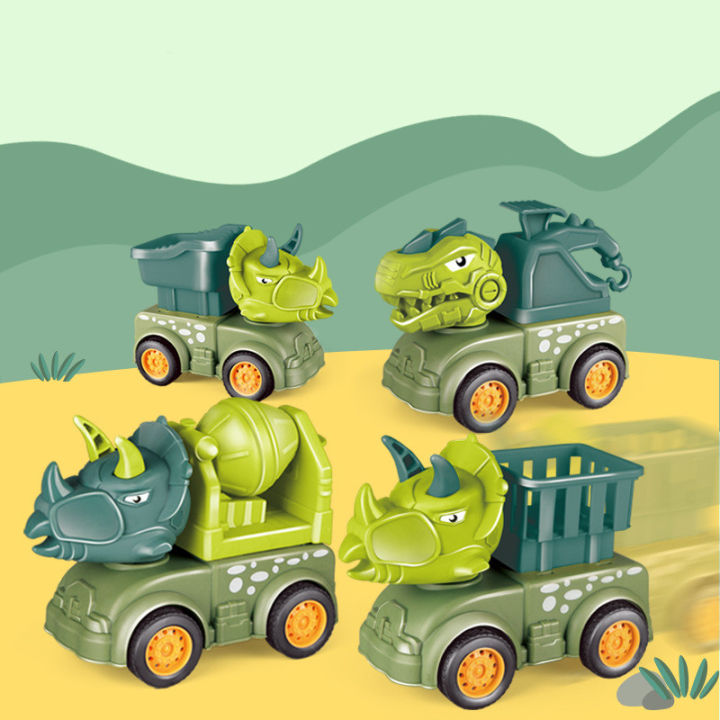 Mainan Mobil Monster Truck Dinosaur Engineering Construction Vehicle ...