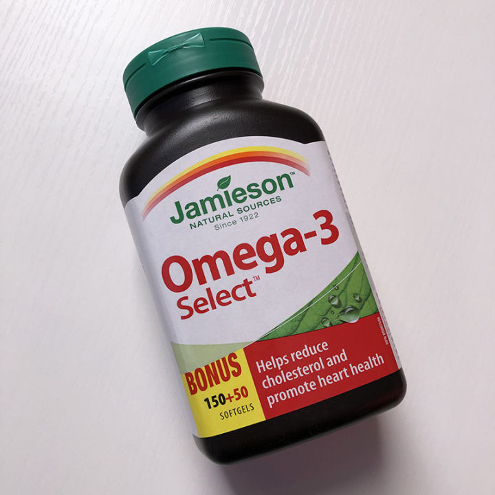 Spot Canadian Jamieson Bodybuilder Omega-3 Select Deep Sea Concentrated Fish Oil Capsules 200 ...