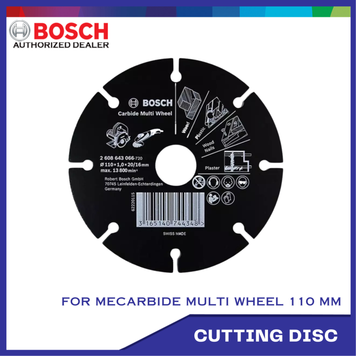 Bosch Cutting Disc 4" 110mm Carbide Multi Wheel For Woods, Wood Nails ...