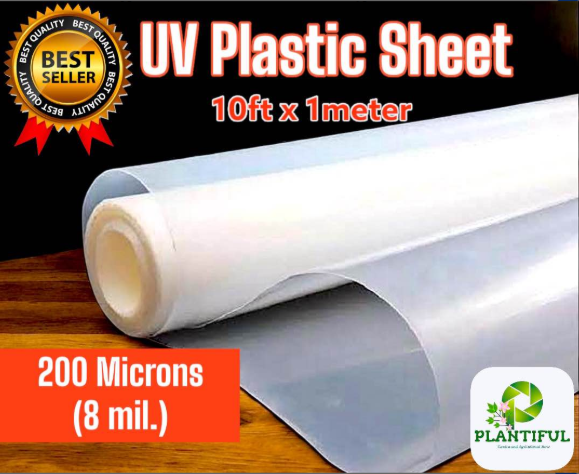 PLANTIFUL UV Plastic Sheet 200microns (8mil) 10ft wide | Greenhouse ...