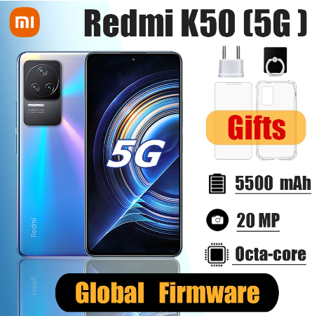 Original Xiaomi Redmi K50 5G Smartphone, Dimensity 8100 Octa Core 5500mAh Battery 67W Fast ...