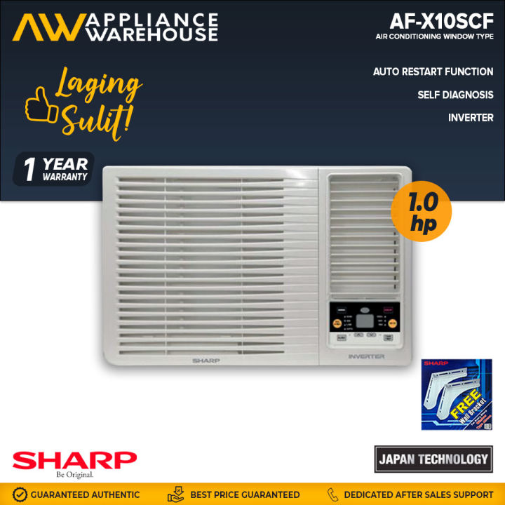 Sharp AF-X10SCF 1.0hp Window Type Aircon (Inverter)[Appliance Warehouse ...