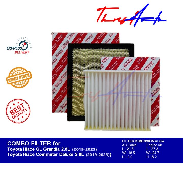 COMBO Filters (Aircon & Air) for Toyota Hiace GL Grandia 2.8L, Commuter ...