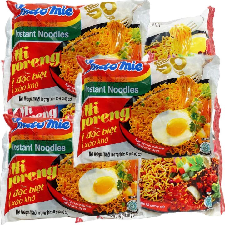 Combo 8 gói (mỗi gói 85 gram) mì sườn bò xào khô hoặc xào trứngGoreng ...