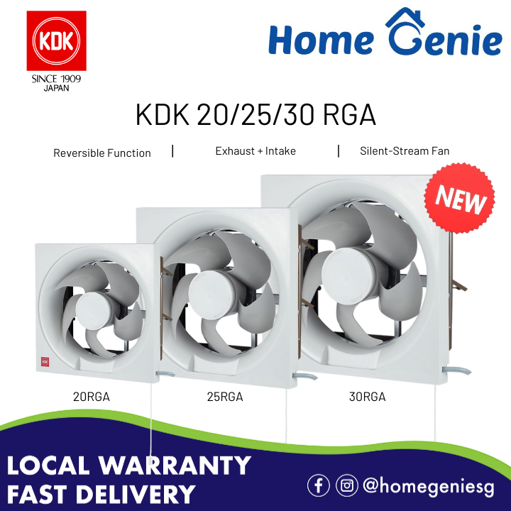 KDK 20/25/30cm 2-Way Wall Mounted Ventilating Fan 20RGA / 25RGA / 30RGA ...