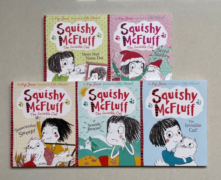 Squishy McFluff The Invisible Cat 5 books set,English books for kids ...