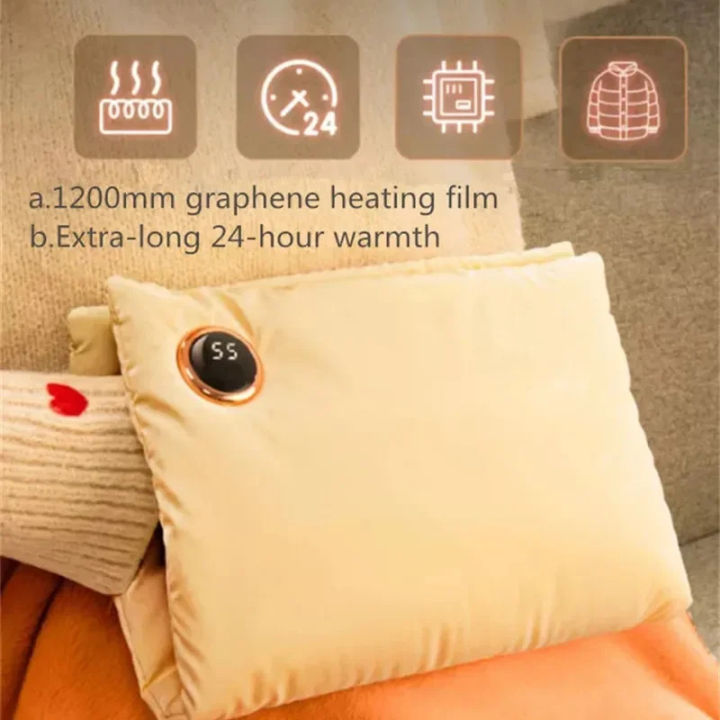 Hand Warmer Graphene Hand Warmer Bags Winter USB Rechargeable Portable ...