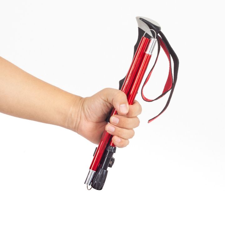 Folding Trekking Pole Aluminum Alloy Trekking Pole Ultra-Light Ultra ...