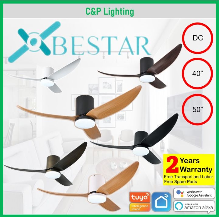 Bestar Vito 3 40" / 50" Smart Wifi 3 Blade DC Ceiling fan with Light ...