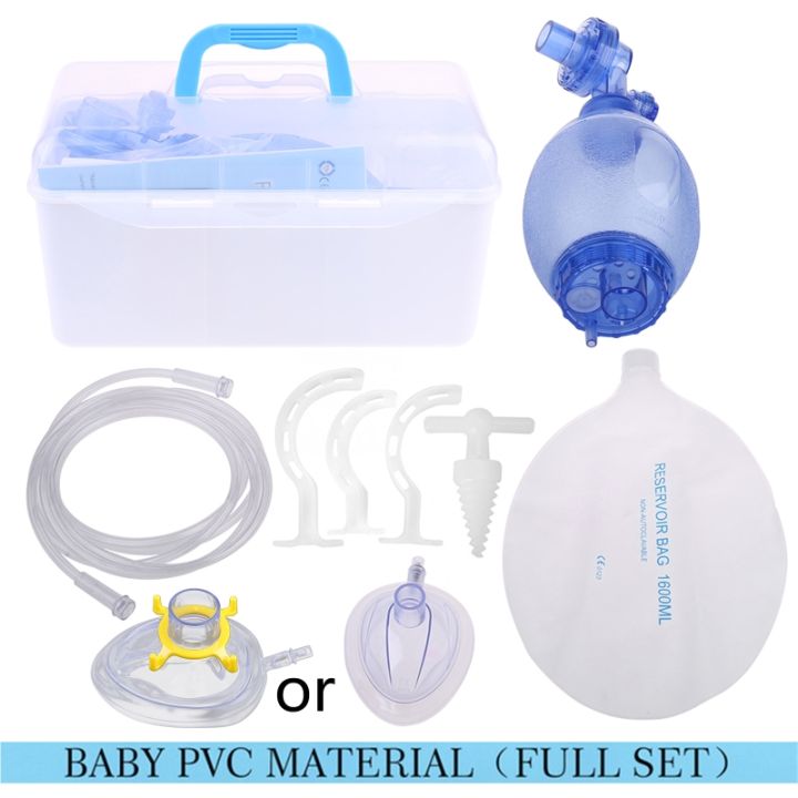 Children Manual Resuscitator PVC Ambu Bag Oxygen Tube First Aid Kit ...