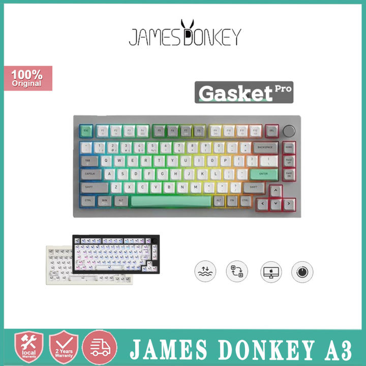 James Donkey A3 Wireless Mechanical Keyboard Kit 75% with Knob Volume ... James Donkey A3 Wireless Mechanical Keyboard Kit 75% with Knob Volume ...