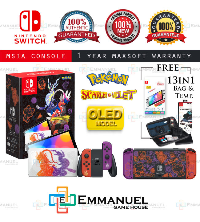 Nintendo Switch OLED V3 Pokemon Scarlet and Violet Special Edition ...