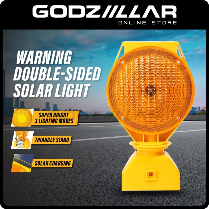 Safety Road Flash Light LED Hazard Warning Lamp with Double-Sided USB ...