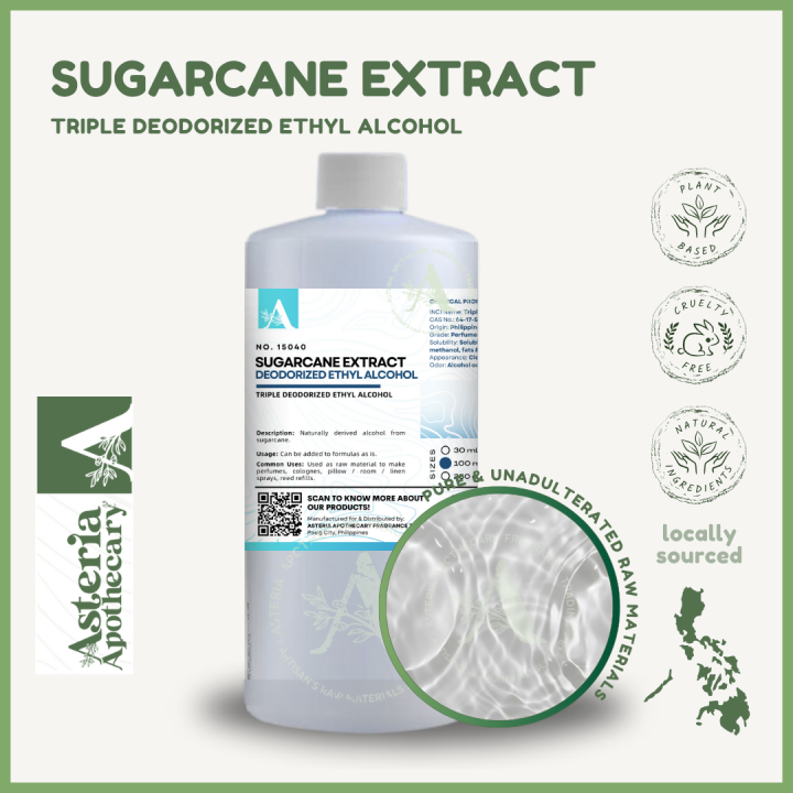 98% TRIPLE DEODORIZED ETHYL ALCOHOL | SUGARCANE EXTRACT (250ml, 500ml ...