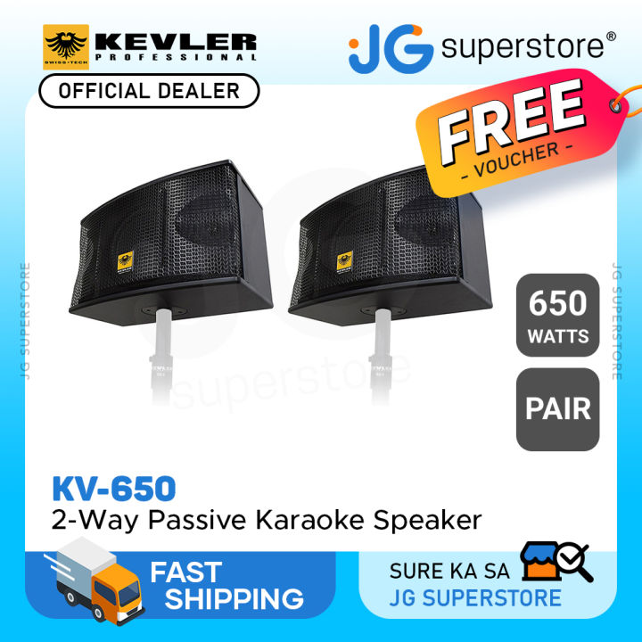 KEVLER KV-650 12" 650W Passive Karaoke Speaker System (PAIR) with 2-Way ...