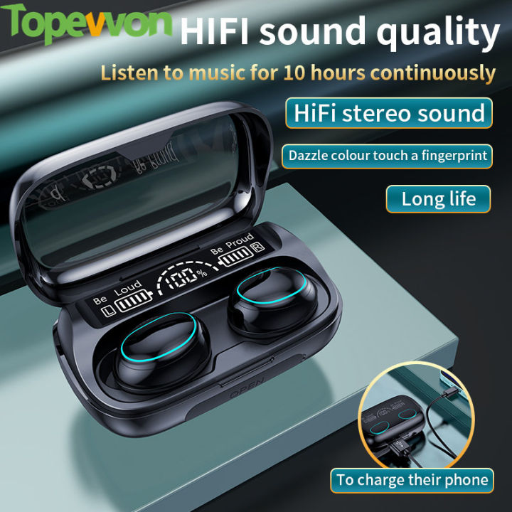 Topewon TWS Wireless Headphones Touch Control Bluetooth 5.3 Earphones ...
