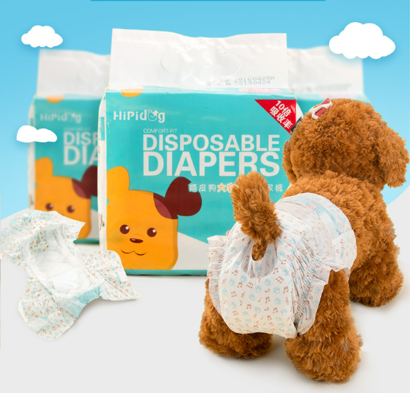 Disposable Female and Male Dog Diaper 10 Packs Breathable Super ...