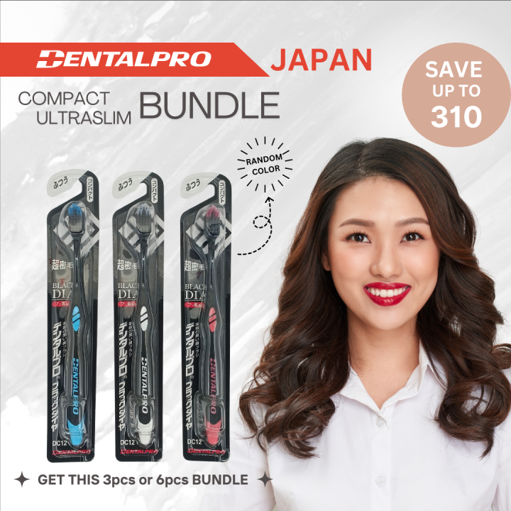 Dentalpro Japan Black Dia Compact DC12 Bundle Toothbrush | Lazada PH