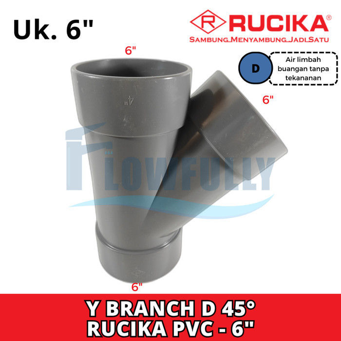 Y BRANCH D 6 inch RUCIKA PVC TY 45 derajat Y 45° | Lazada Indonesia