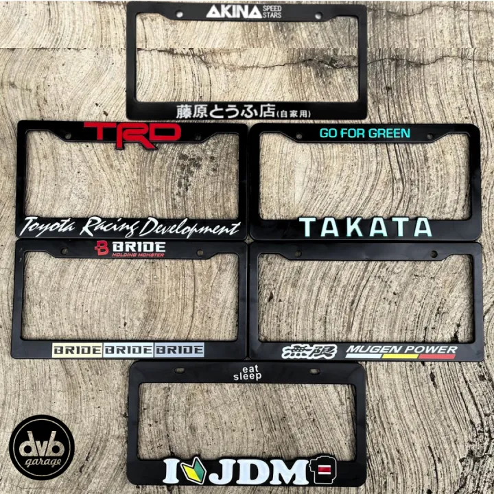 FRAME PLAT NOMOR MOBIL MOTOR - JDM USDM COVER LICENSE PLATE | Lazada ...