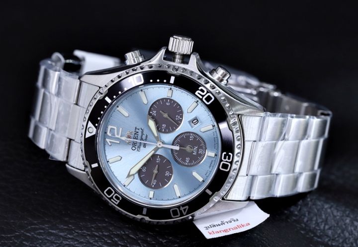 นาฬิกา Orient Mako Chronograph Solar-Powered รุ่น RA-TX0206L | Lazada.co.th
