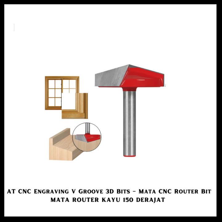 (JT) MATA ROUTER KAYU CNC BITS - ENGRAVING ROUTER BIT MATA ROUTER 150 ...