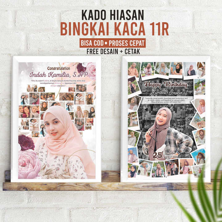 Kado Mozaik Bingkai Foto 11R Best Seller Hadiah Kenangan Wisuda Graduation Wedding Birthday Kado ...