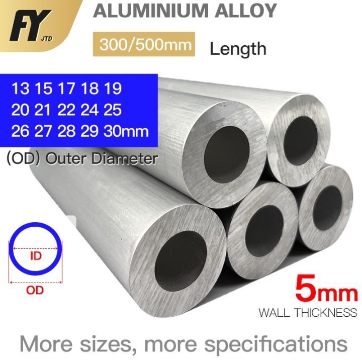 FUYI aluminum tube 5mm wall thickness pipe OD 13-30mm Straight 500mm ...