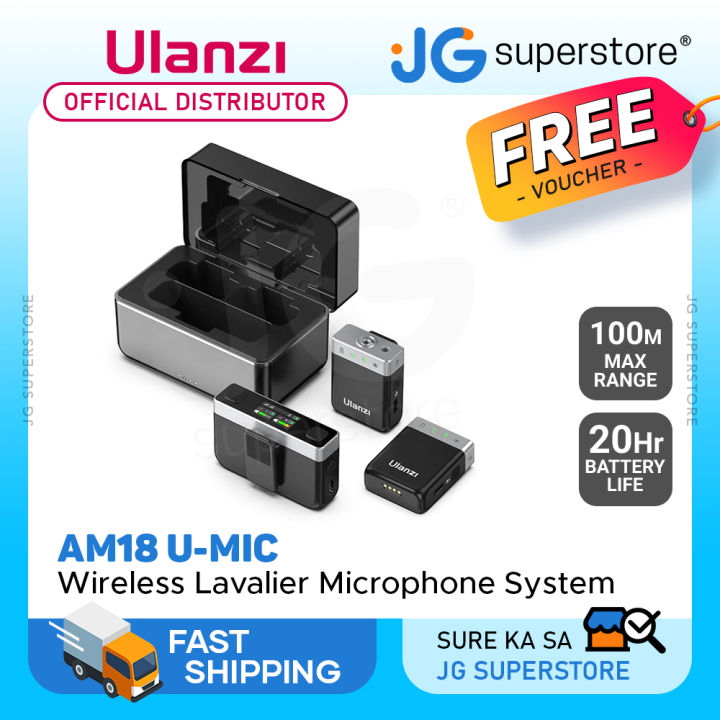 Ulanzi AM18 U-Mic Wireless Lavalier Microphone System with Dual-Channel ...