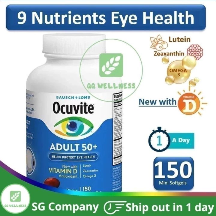 Ocuvite Adult 50+ Eye Vitamin & Mineral 50/150 Mini Softgels Lutein ...