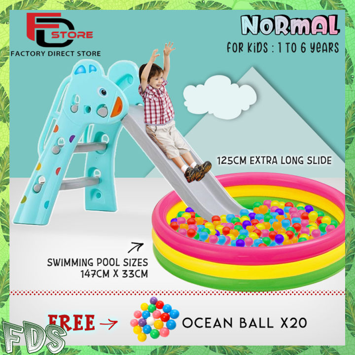 FDS BQ65 (Normal) Indoor Home Playground DIY Extra Long Children Slide ...