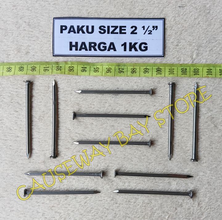 Paku BIASA SIZE 2 1/2 INCH HARGA 1 KG | Lazada Indonesia